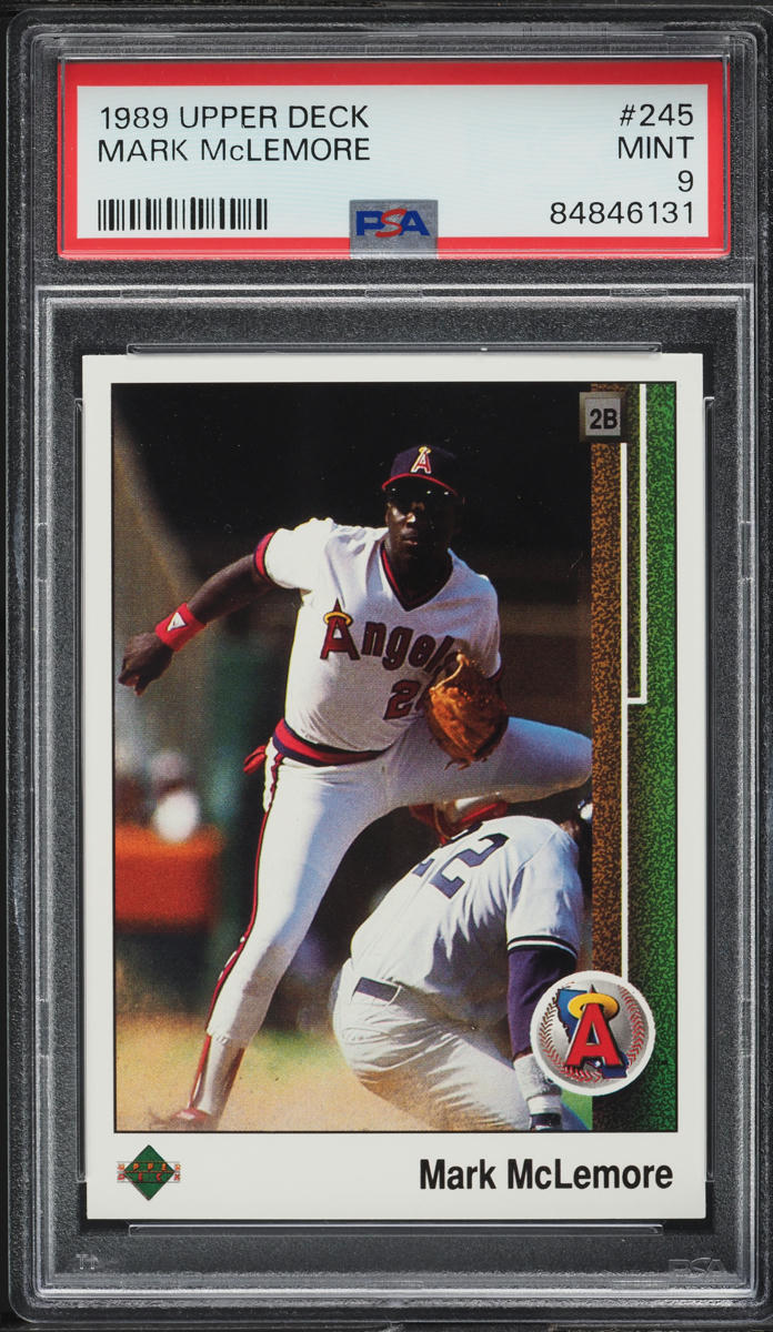 1989 Upper Deck Mark McLemore #245 PSA 9 MINT on Fanatics Collect