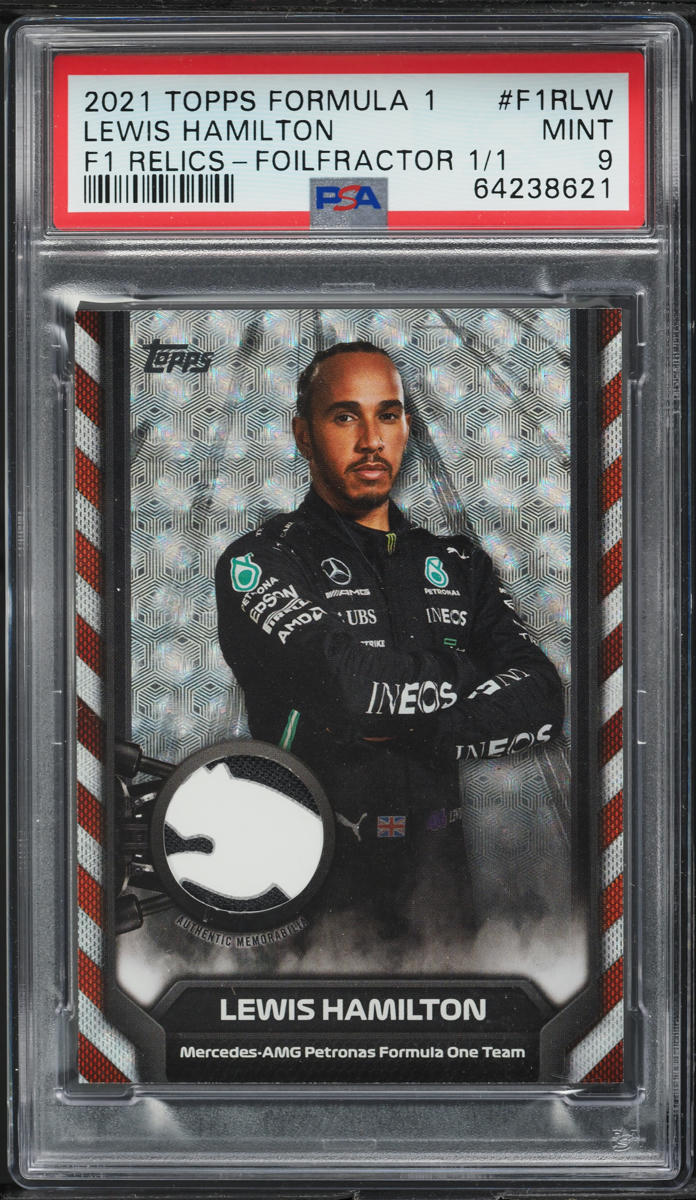 2021 Topps Formula 1 F1 Relics Foilfractor Lewis Hamilton PATCH 1/1 PSA ...