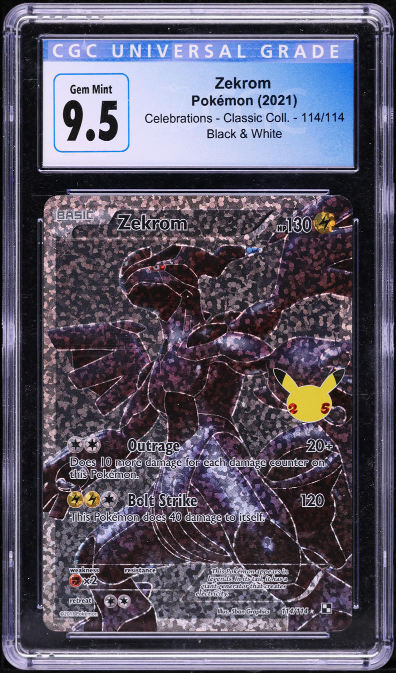 2021 Pokemon SWSH Celebrations Classic Collection Zekrom #114 CGC 9.5 ...