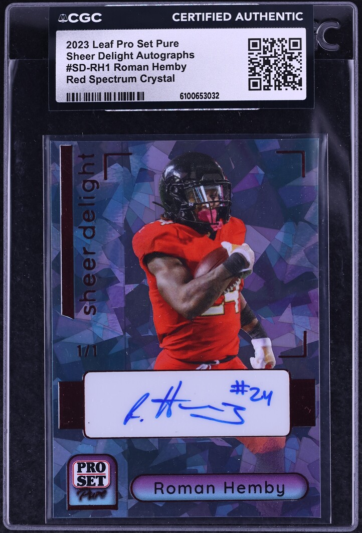 2023 Leaf Pro Set Pure Sheer Delight Red Spectrum Crystal Roman Hemby ...