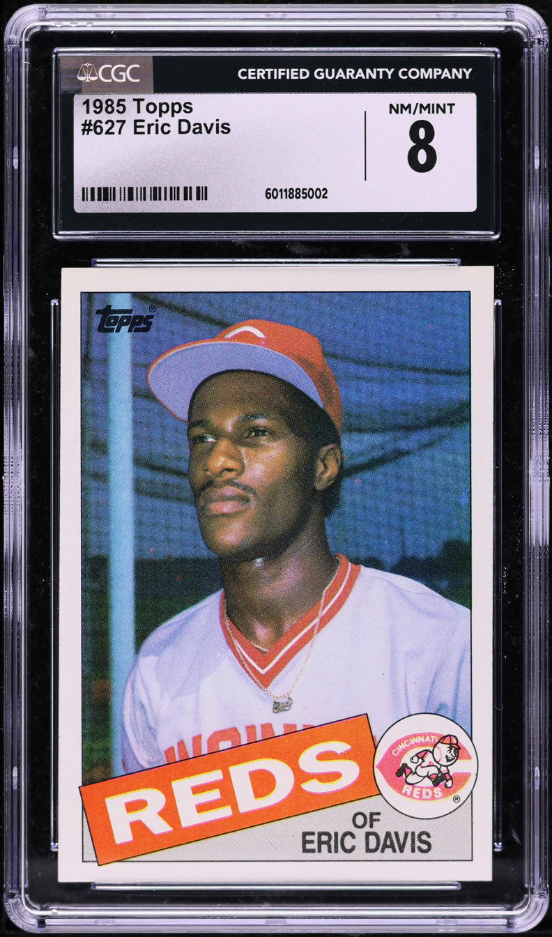 1985 Topps Eric Davis ROOKIE #627 CGC 8 NM-MT on Fanatics Collect