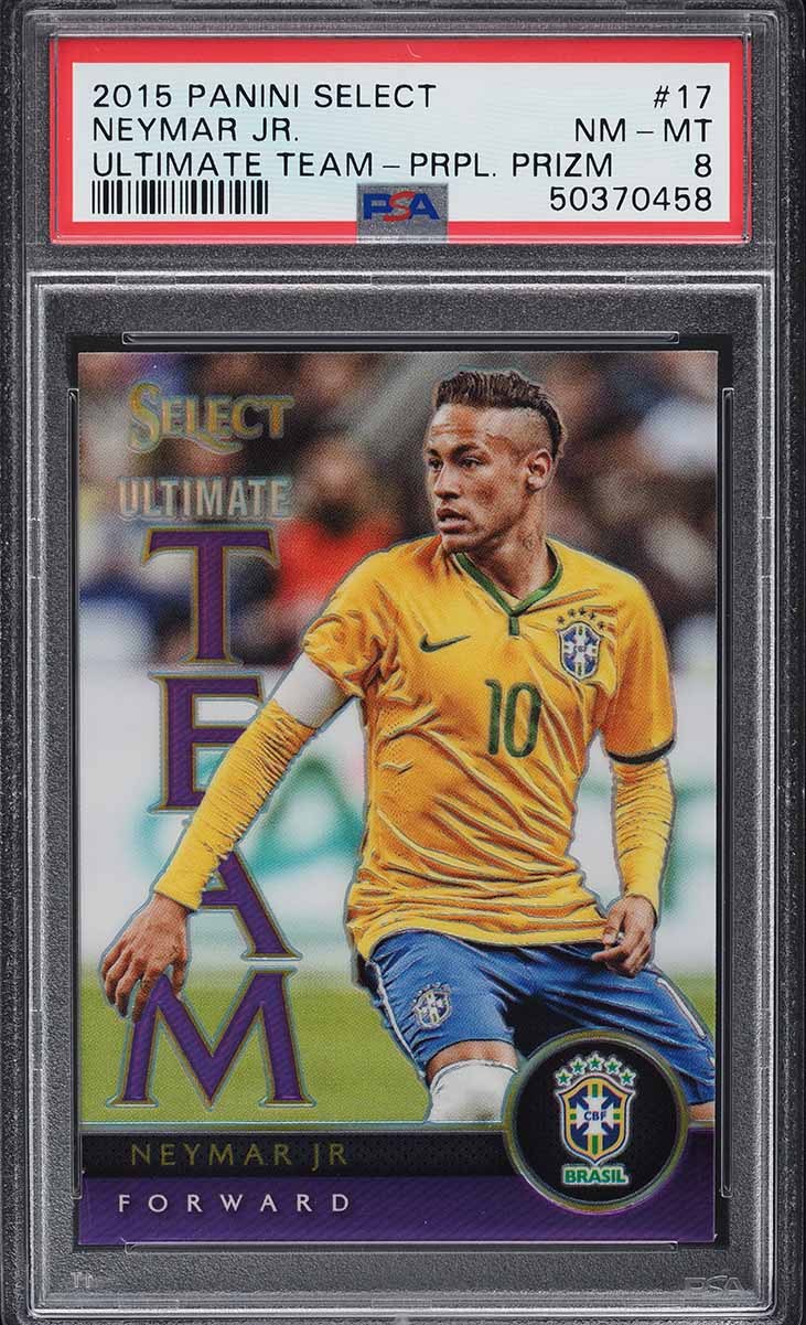 2015 Select Ultimate Team Purple Prizm Neymar Jr. /99 #17 PSA 8 NM-MT on Fanatics Collect