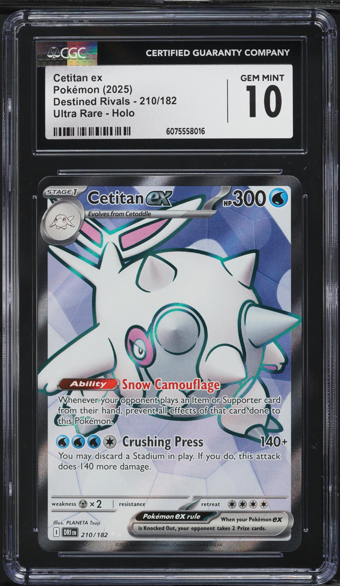 2025 Pokemon SV Destined Rivals Full Art Cetitan ex #210 CGC 10 GEM ...