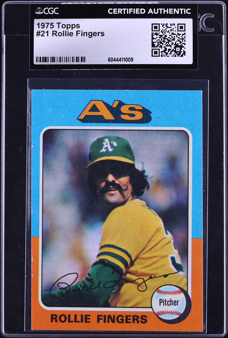 1975 Topps Rollie Fingers #21 CGC AUTH on Fanatics Collect