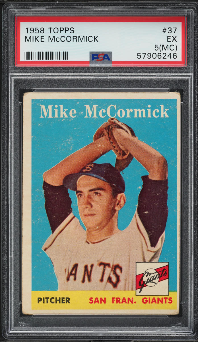 1958 Topps Mike McCormick #37 PSA 5(mc) EX on Fanatics Collect