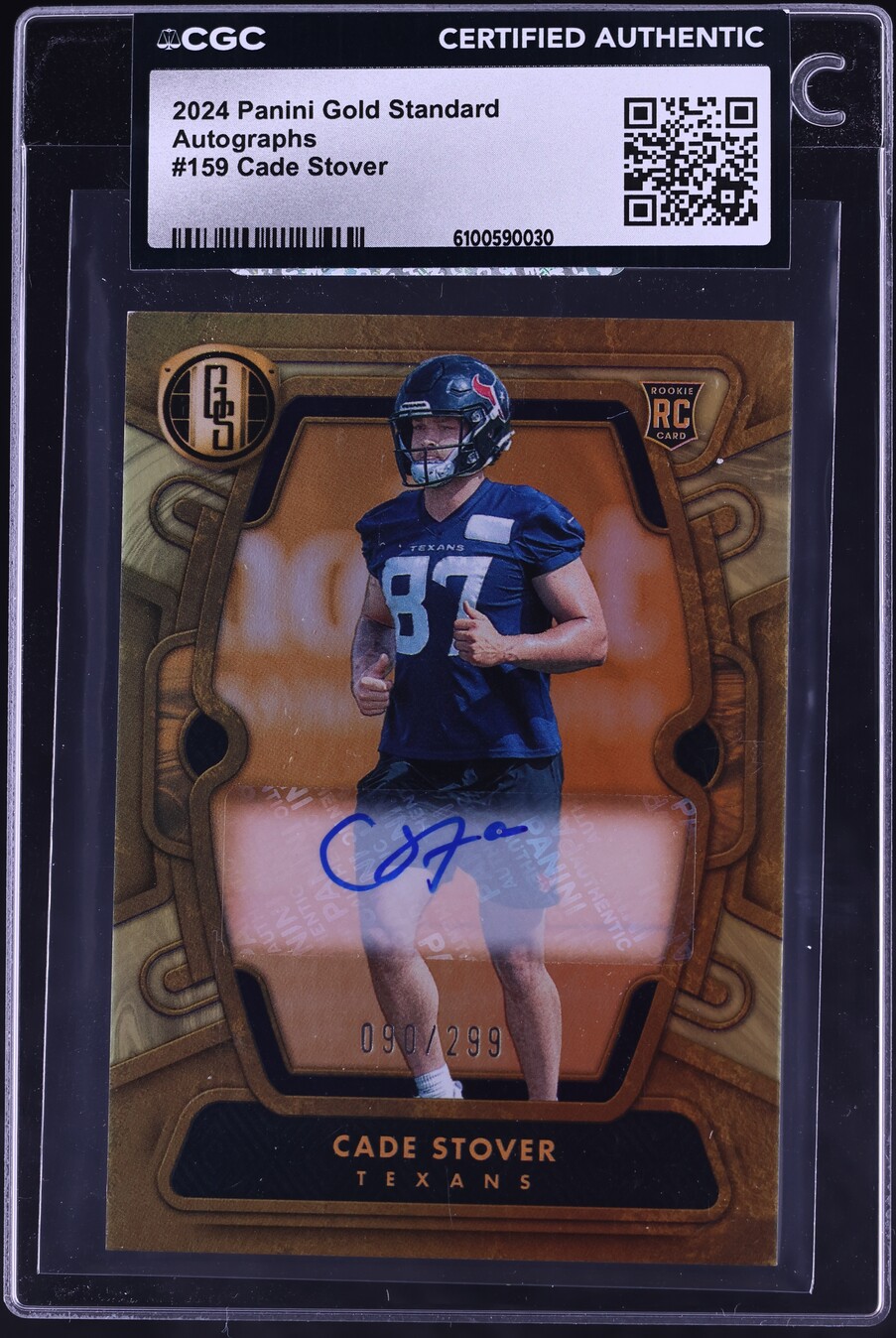 2024 Panini Gold Standard Cade Stover ROOKIE AUTO /299 #159 CGC AUTH on ...