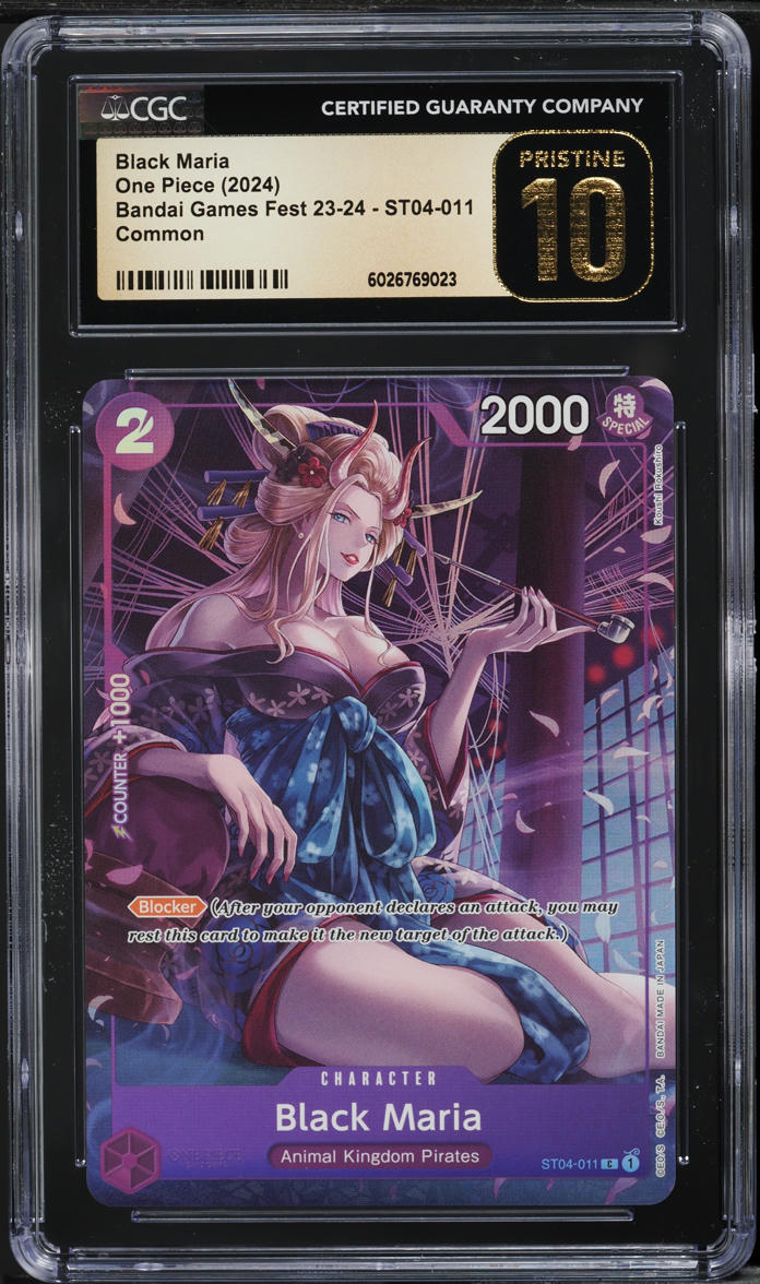 2024 One Piece Bandai Games Fest 23-24 Black Maria #ST04-011 CGC 10 PRISTINE on Fanatics Collect