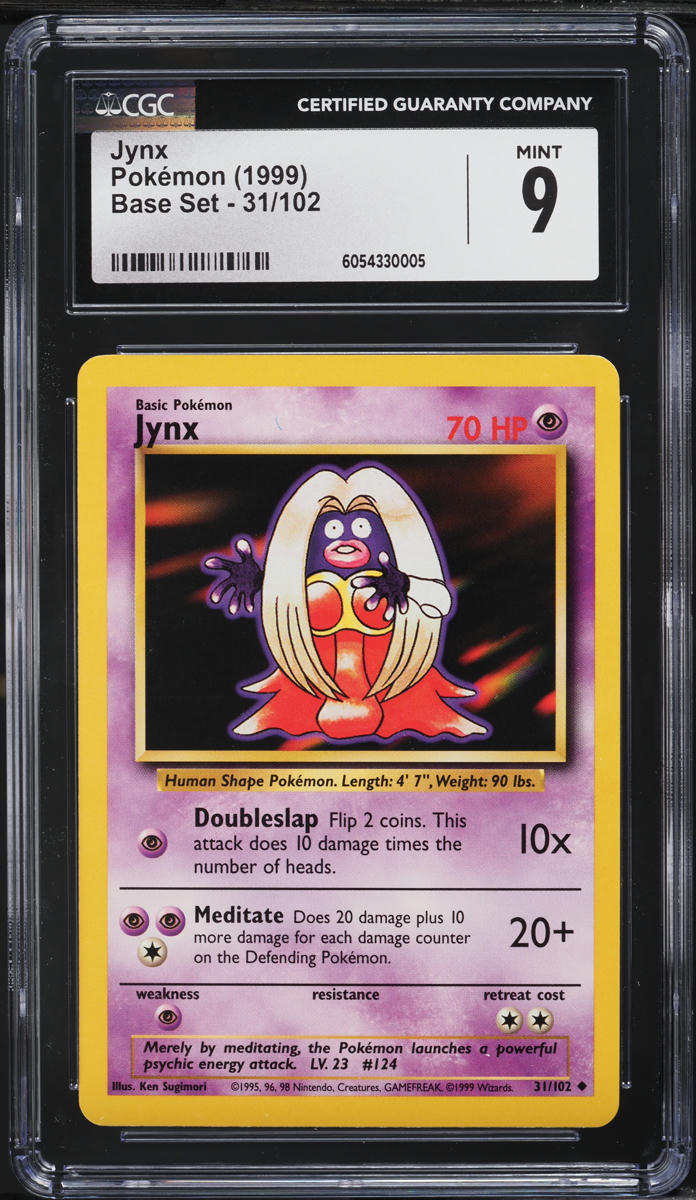 1999 Pokemon Base Set Jynx #31 CGC 9 MINT on Fanatics Collect