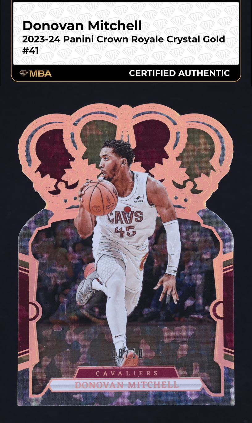 2023 Crown Royale Crystal Gold Die-Cut Donovan Mitchell /10 #41 MBA ...
