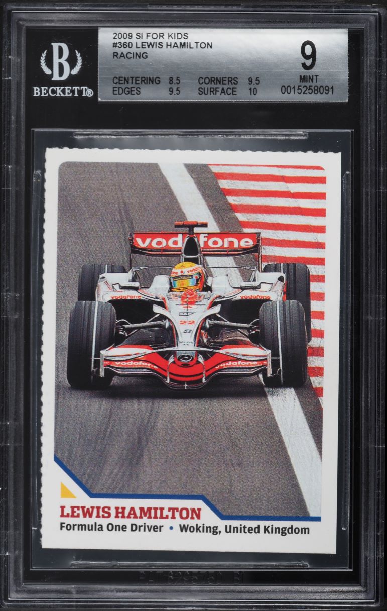 2009 Sports Illustrated For Kids Lewis Hamilton ROOKIE #360 BGS 9 MINT ...