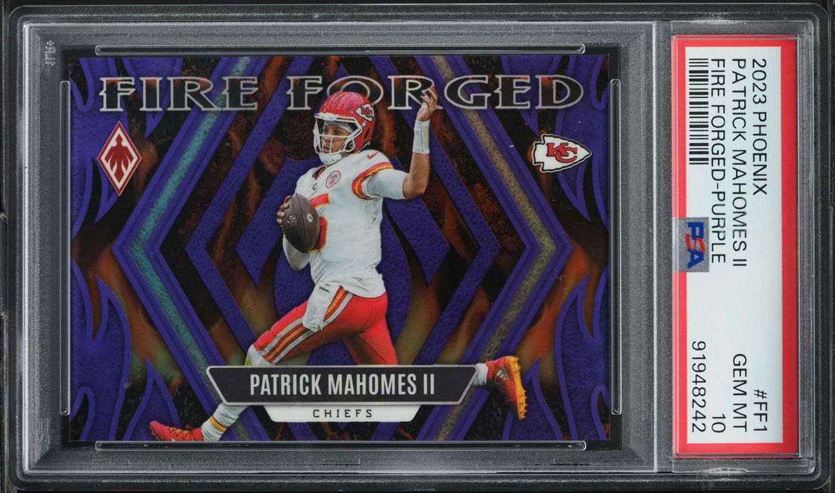 2023 Panini Phoenix Fire Forged Purple Patrick Mahomes II /125 #FF1 PSA ...
