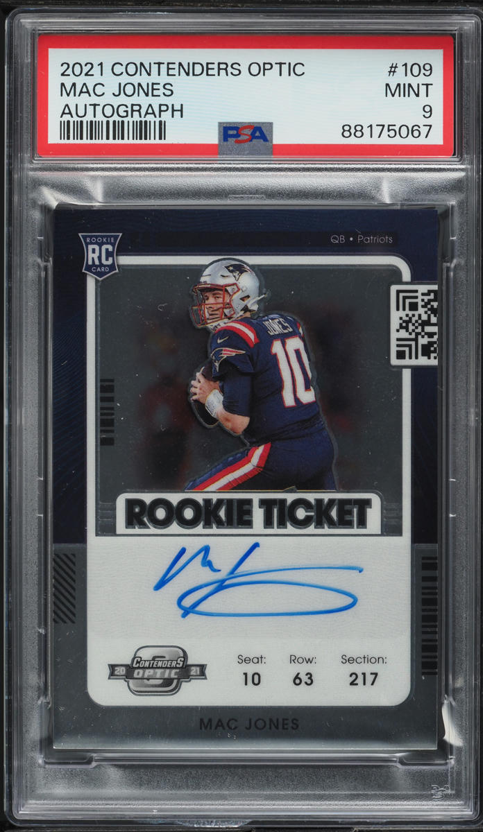 2021 Panini Contenders Wild Card Variation Mac Jones ROOKIE AUTO #109 ...