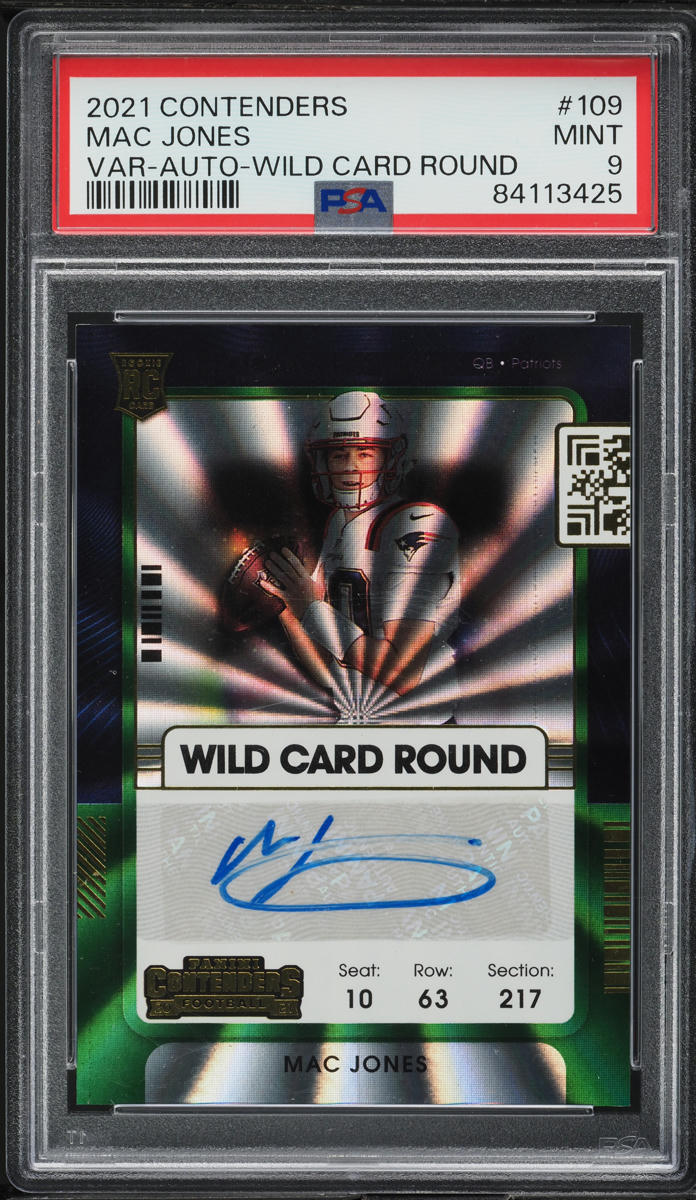 2021 Panini Contenders Wild Card Variation Mac Jones ROOKIE AUTO #109 ...