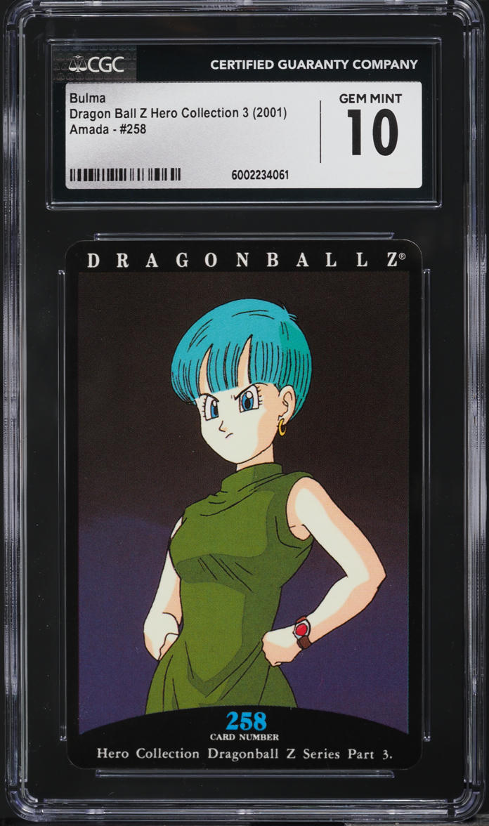 2001 Dragon Ball Z Hero Collection 3 Bulma #258 CGC 10 GEM MINT on ...