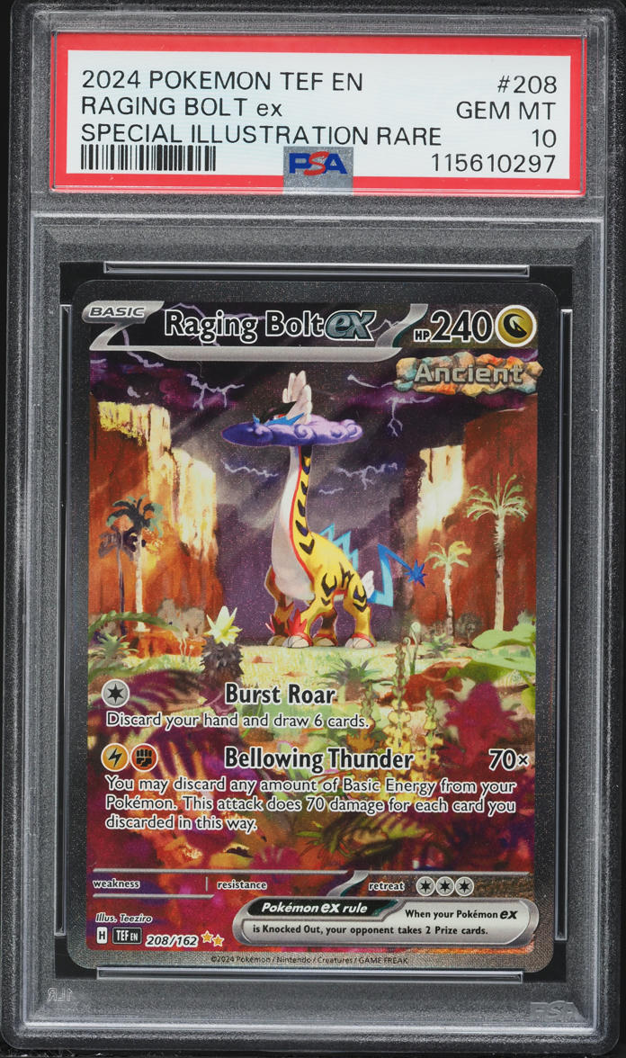 2024 Pokemon Scarlet & Violet Temporal Forces SIR Raging Bolt ex #208 ...