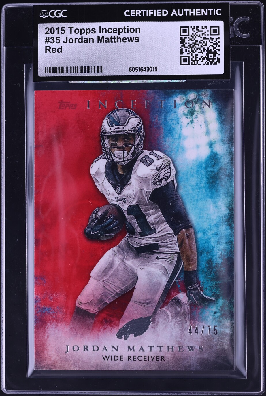 2015 Topps Inception Red Jordan Matthews /75 #35 CGC AUTH on Fanatics ...