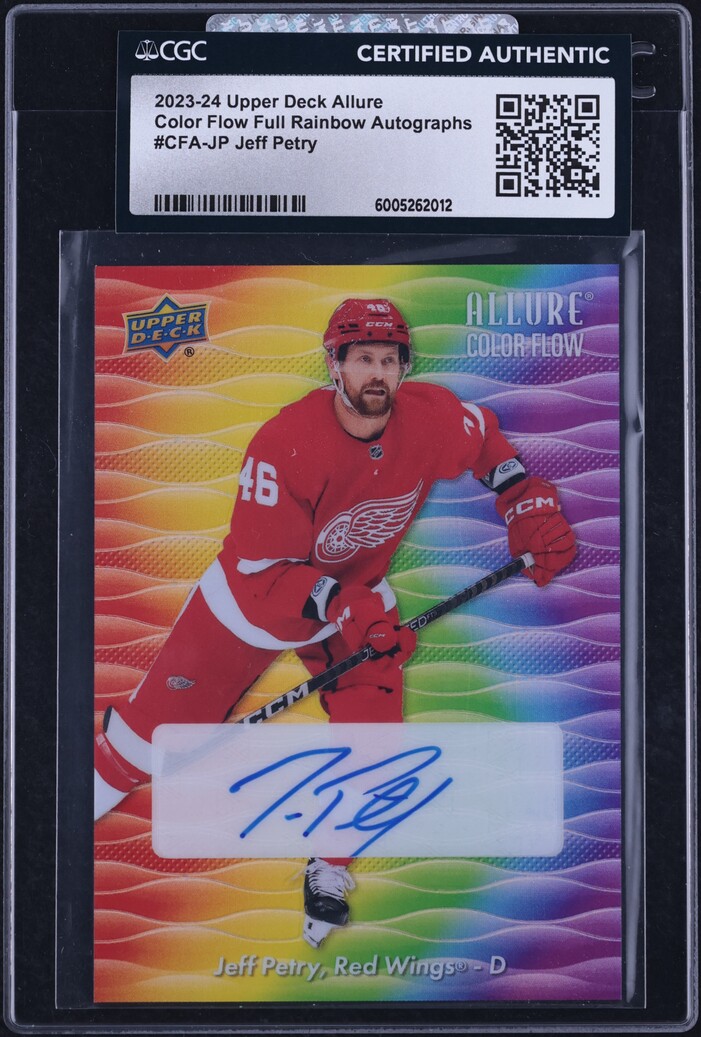 2023 Upper Deck Allure Color Flow Full Rainbow Jeff Petry AUTO #CFA-JP ...