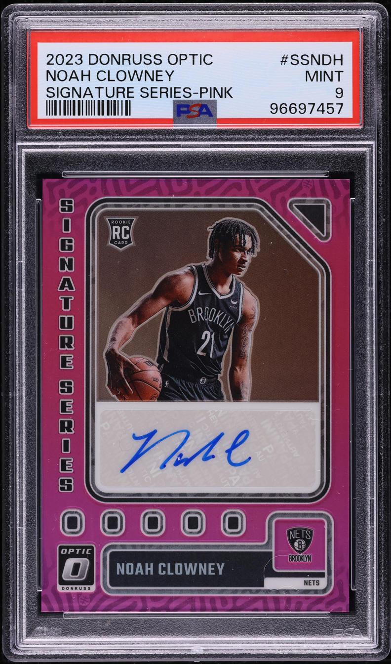 2023 Donruss Optic Signature Series Pink Noah Clowney ROOKIE AUTO /25 ...