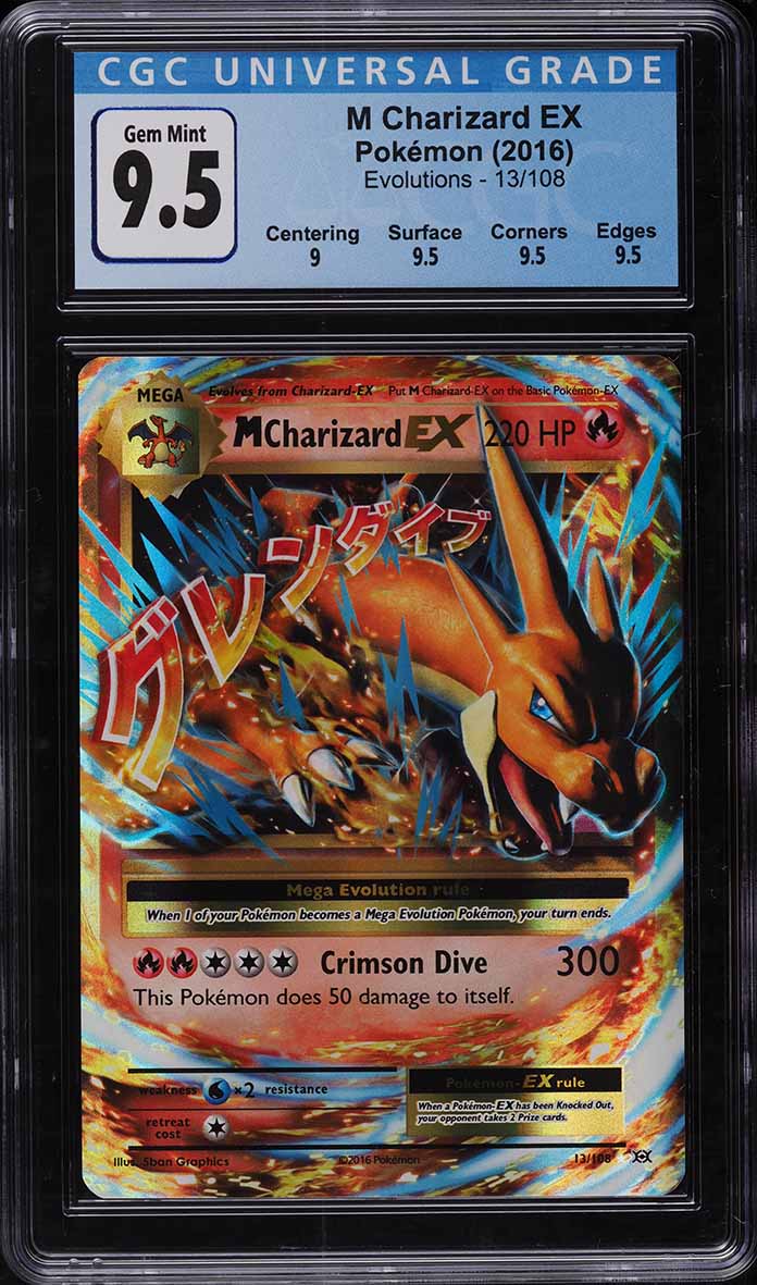 2016 Pokemon XY Evolutions M Charizard EX #13 CGC 9.5 GEM MINT on ...