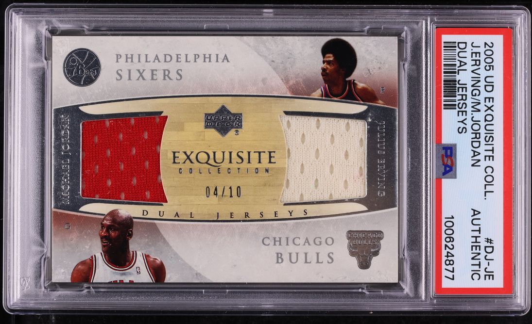 2005 Exquisite Collection Dual Julius Erving Michael Jordan PATCH /10 ...