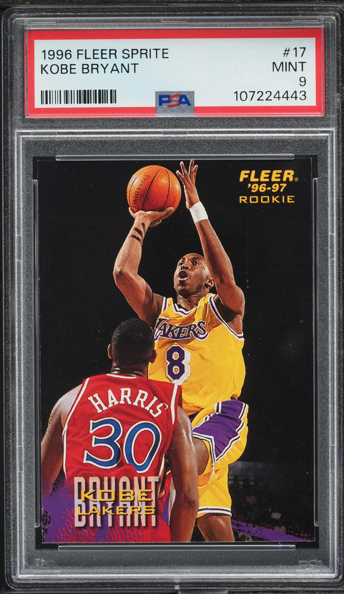 1996 Fleer Sprite Kobe Bryant ROOKIE #17 PSA 9 MINT on Fanatics Collect
