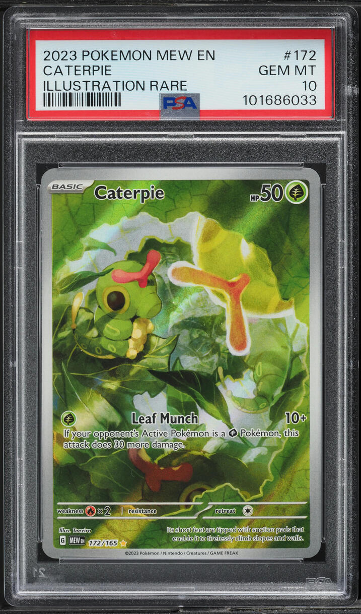 2023 Pokemon Scarlet & Violet 151 Illustration Rare Caterpie #172 PSA ...