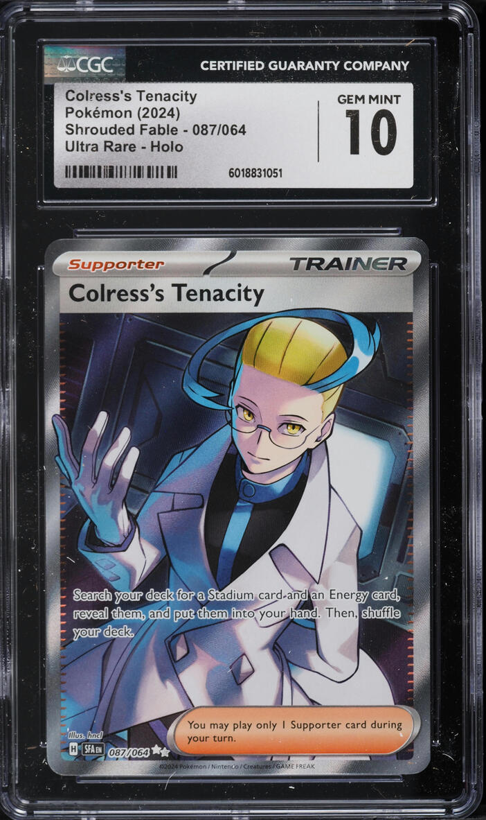 2024 Pokemon SV Shrouded Fable Full Art Colress's Tenacity #87 CGC 10 ...