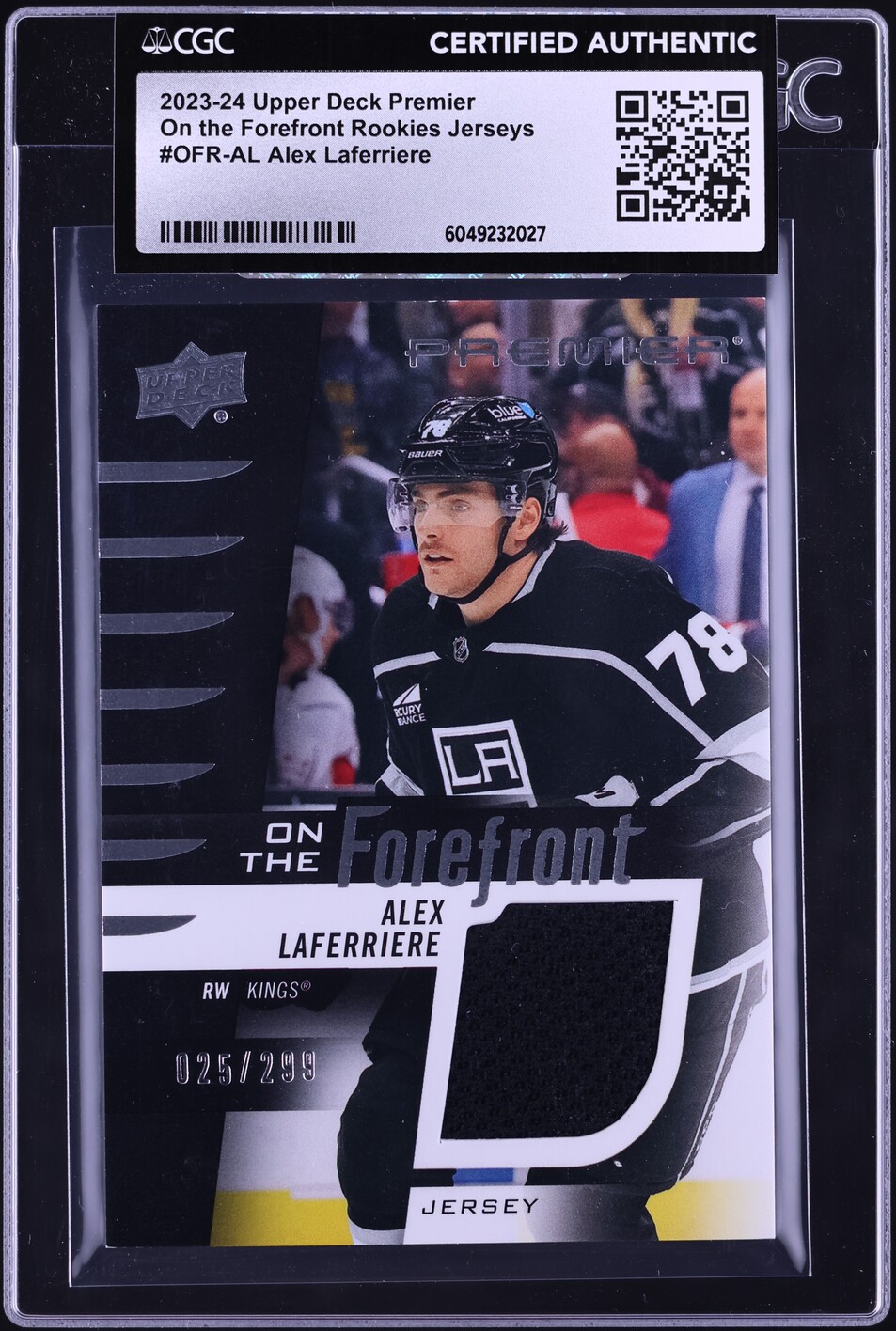 2023 Upper Deck Premier On The Forefront Alex Laferriere RC PATCH /299 ...