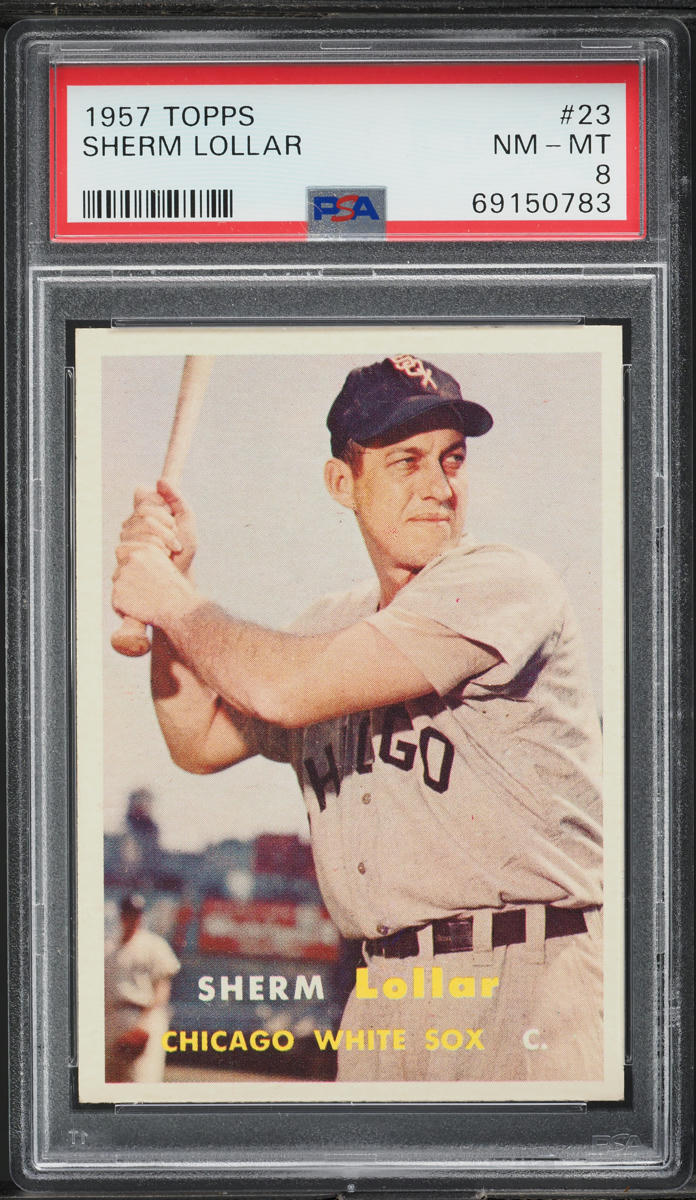 1957 Topps Sherm Lollar #23 PSA 8 NM-MT on Fanatics Collect