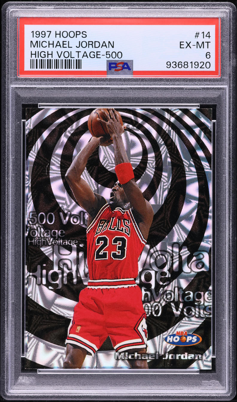 1997 Hoops High Voltage Michael Jordan /500 #14 PSA 6 EXMT on Fanatics Collect