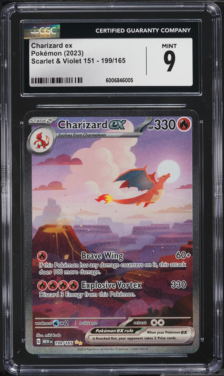 2023 Pokemon SV 151 Special Illustration Rare Charizard ex #199 CGC 9 ...