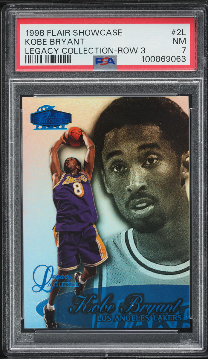 1998 Flair Showcase Legacy Collection Row 3 Kobe Bryant /99 #2L PSA 7 ...