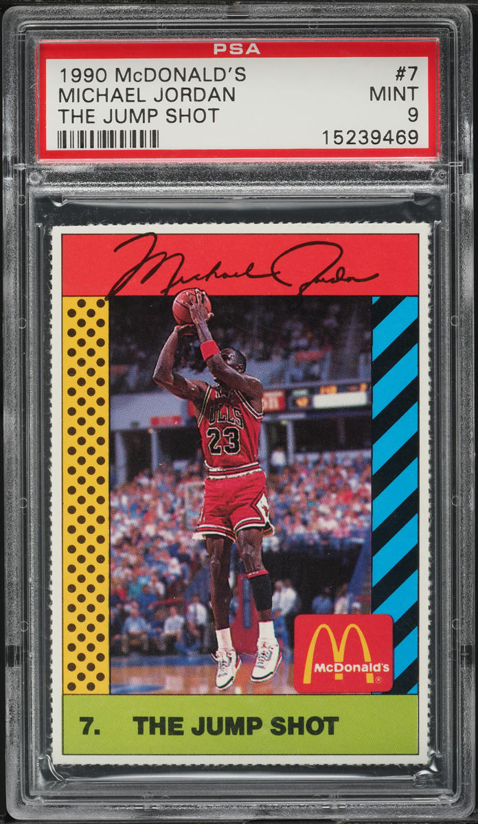 1990 McDonald's The Jump Shot Michael Jordan #7 PSA 9 MINT on Fanatics ...