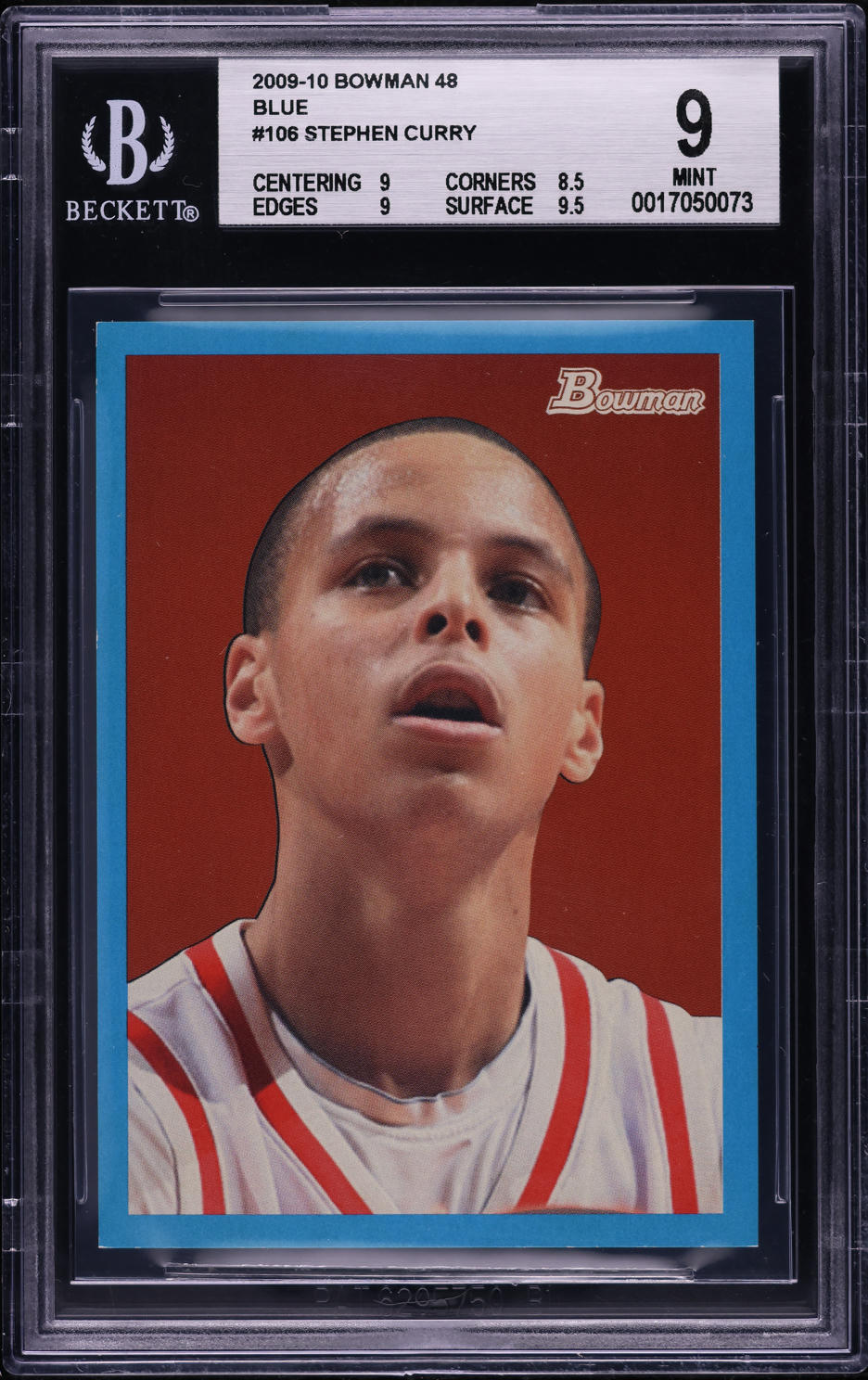 2009 Bowman '48 Blue Stephen Curry ROOKIE /1948 #106 BGS 9 MINT on ...