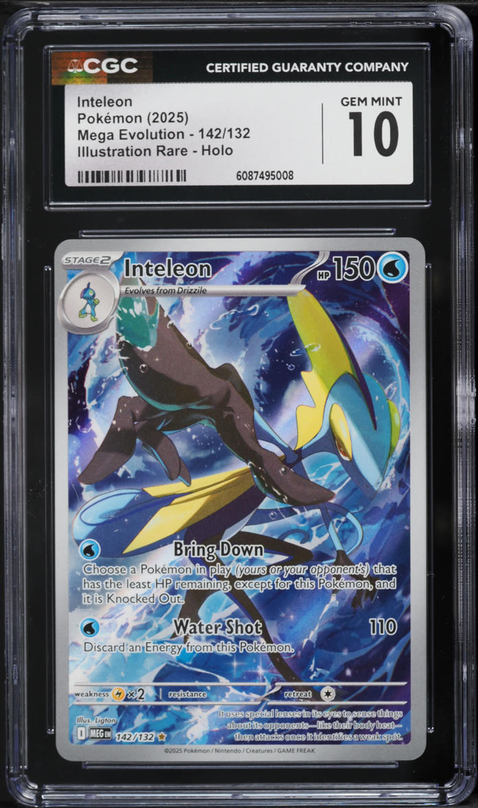 2025 Pokemon Mega Evolution IR Inteleon #142 CGC 10 GEM MINT on ...