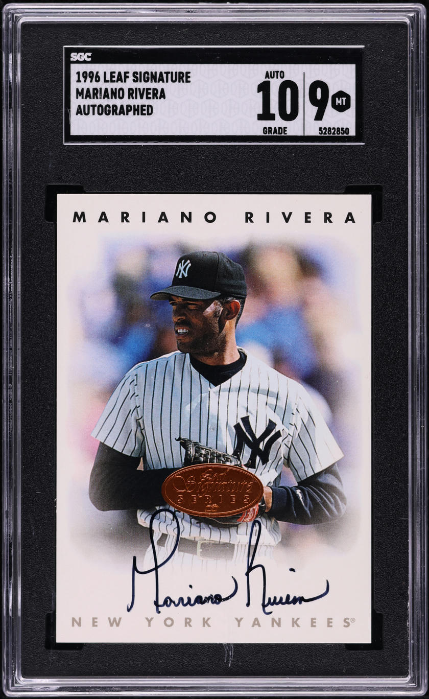 1996 Leaf Signature Series Mariano Rivera AUTO SGC 9 MINT on Fanatics ...