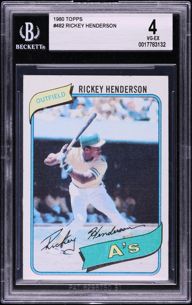 1980 Topps Rickey Henderson ROOKIE #482 BGS 4 VGEX on Fanatics Collect