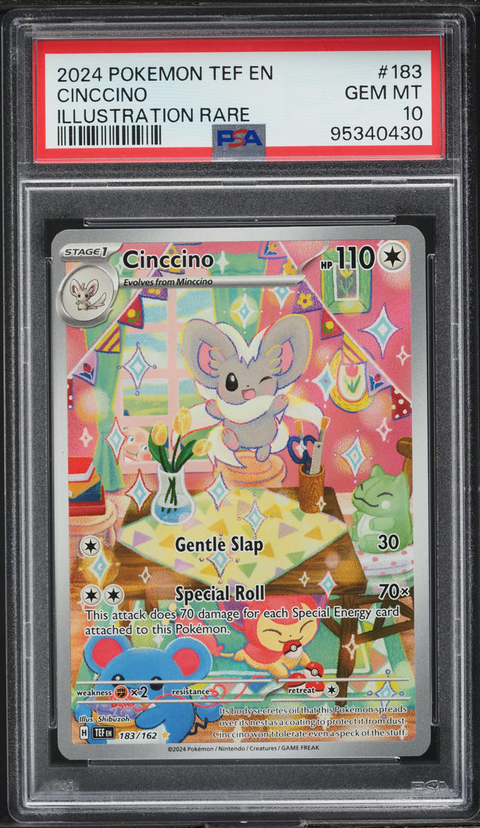2024 Pokemon SV Temporal Forces Illustration Rare Cinccino #183 PSA 10 GEM MINT on Fanatics Collect