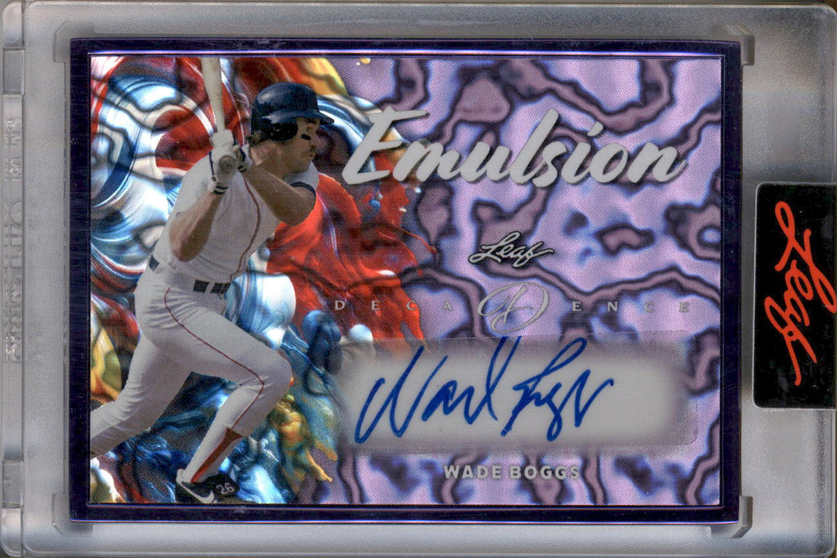 2024 Leaf Decadence Emulsion Purple Frame Autograph Wade Boggs Auto /5 ...