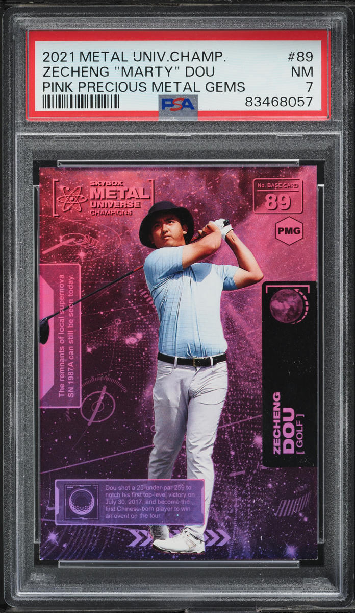 2021 Metal Universe Champions Pink PMG Zecheng "Marty" Dou /75 #89 PSA ...