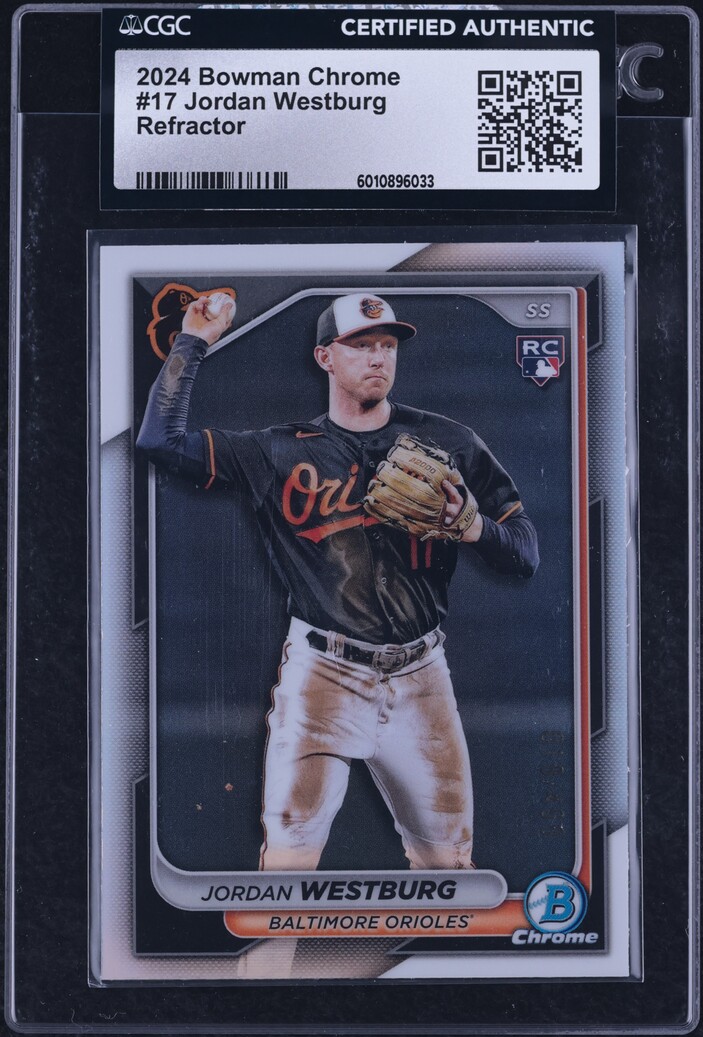 2024 Bowman Chrome Refractor Jordan Westburg ROOKIE #17 CGC AUTH on ...