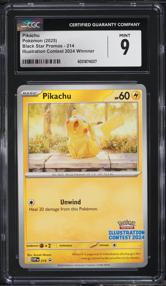 2025 Pokemon SV Promo Illustration Contest Winner Pikachu #214 CGC 9 ...