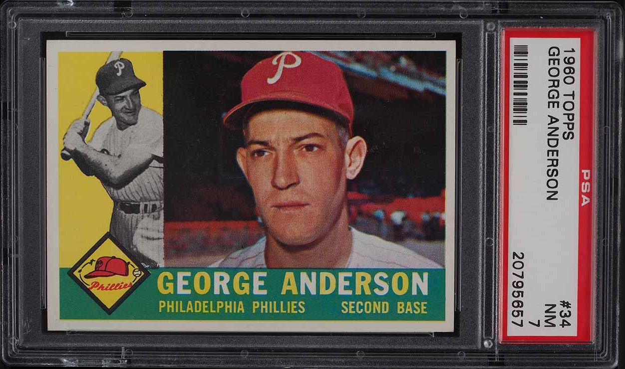 1960 Topps George Anderson #34 PSA 7 NRMT on Fanatics Collect