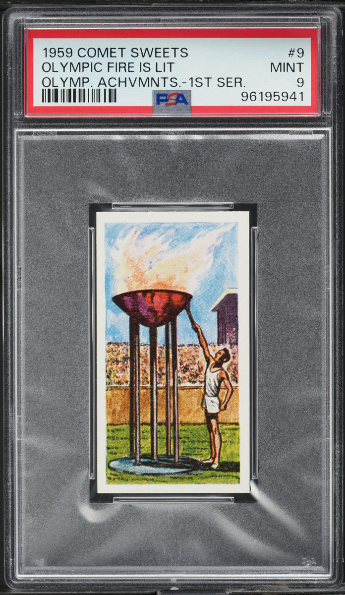 1959 Comet Sweets Olympic Achievements 1st Series Olympic Fire Is Lit ...