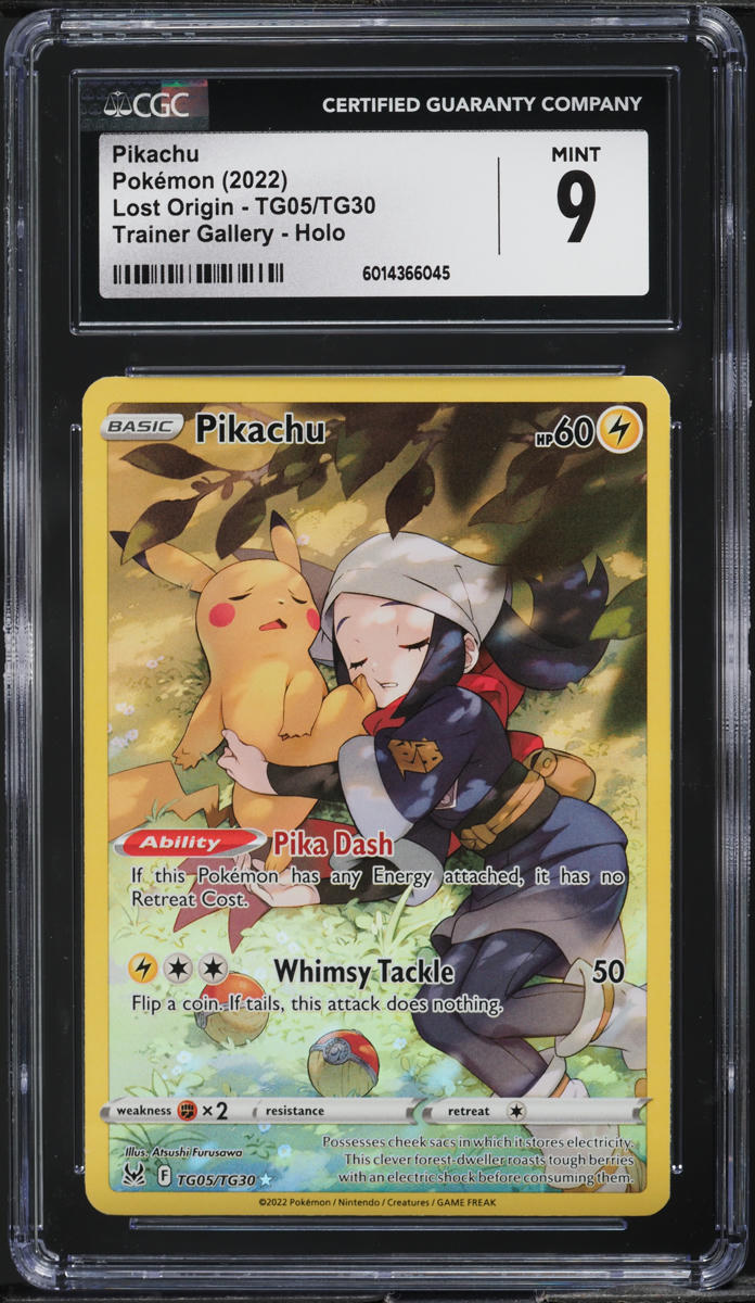 2022 Pokemon SWSH Lost Origin Full Art Pikachu #TG05 CGC 9 MINT on ...