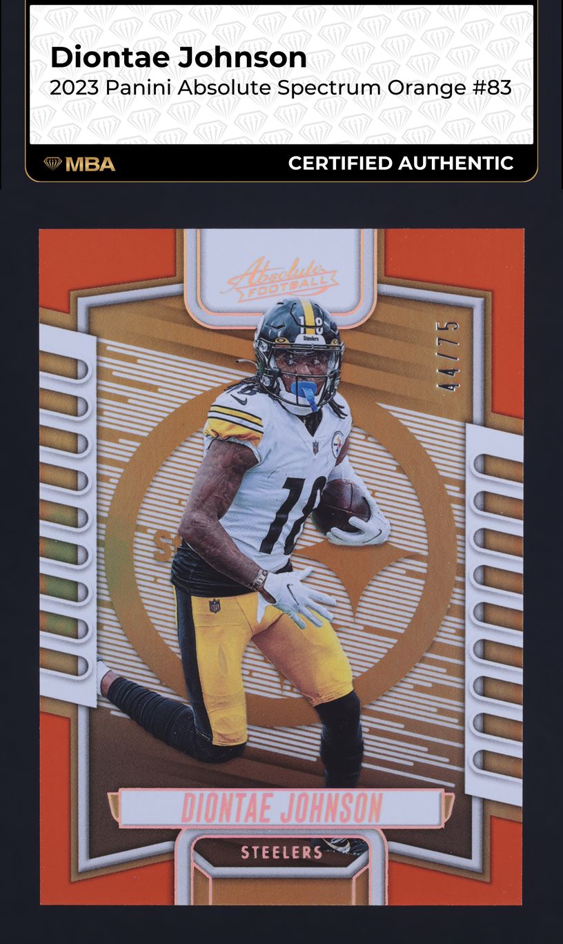 2023 Absolute Spectrum Orange Diontae Johnson /75 #83 MBA AUTH on ...