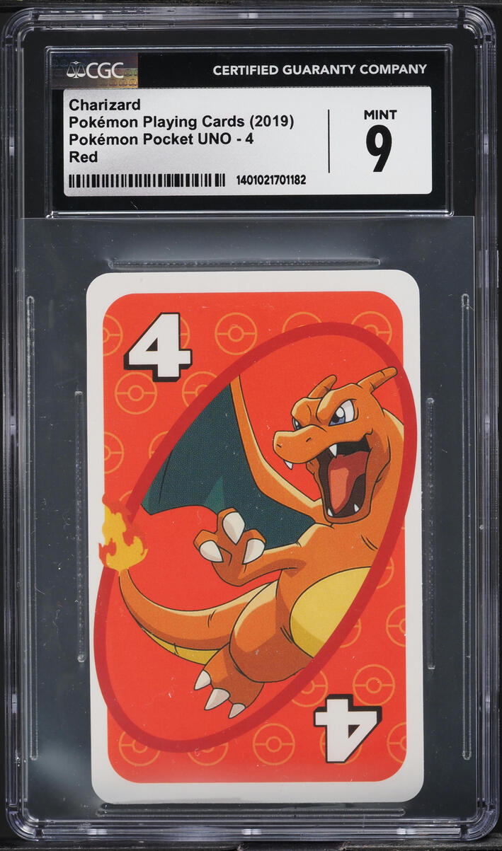 2019 Pokemon Playing Cards UNO Red Charizard #4 CGC 9 MINT on Fanatics ...