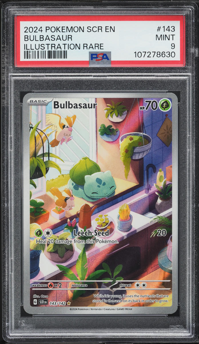 2024 Pokemon Scarlet & Violet Stellar Crown IR Bulbasaur #143 PSA 9 ...