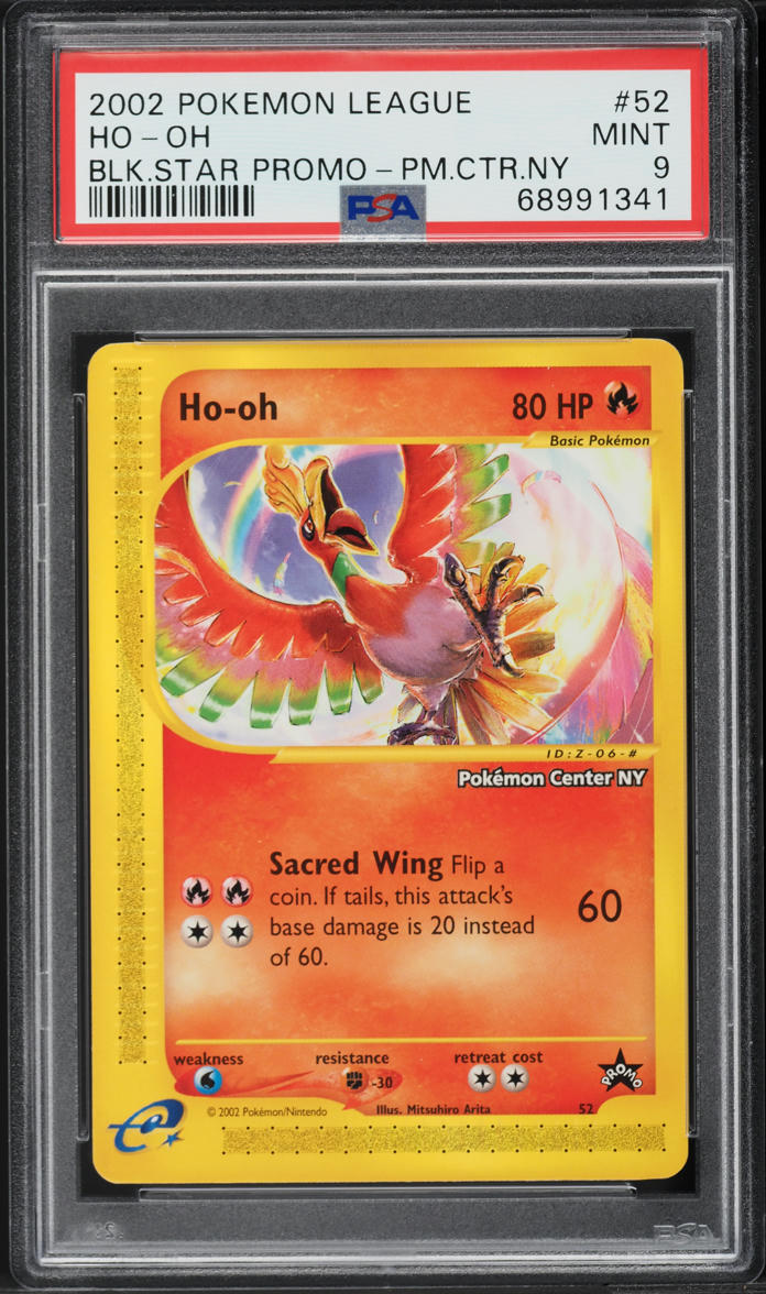 2002 Pokemon Black Star Promo Center New York Ho-Oh #52 PSA 9 MINT on Fanatics Collect