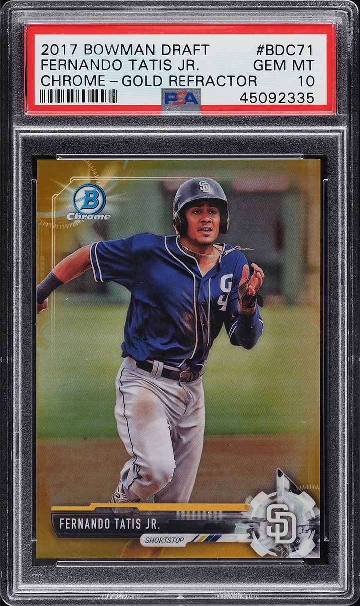 2017 Bowman Chrome Gold Refractor Fernando Tatis Jr. ROOKIE /50 PSA 10 GEM MINT on Fanatics Collect